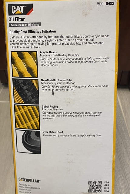 OEM CAT Oil Filter 500-0483 Caterpillar Advanced High Efficiency for ...