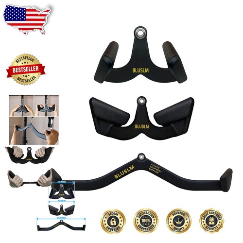 Heavy Duty LAT Pulldown Bars for Back Muscle Strength - Ergonomic ...