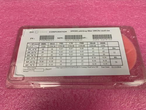 DWDM add/drop filter 100GHz small size, BROWAVE Corporation, K41-310BJ ...