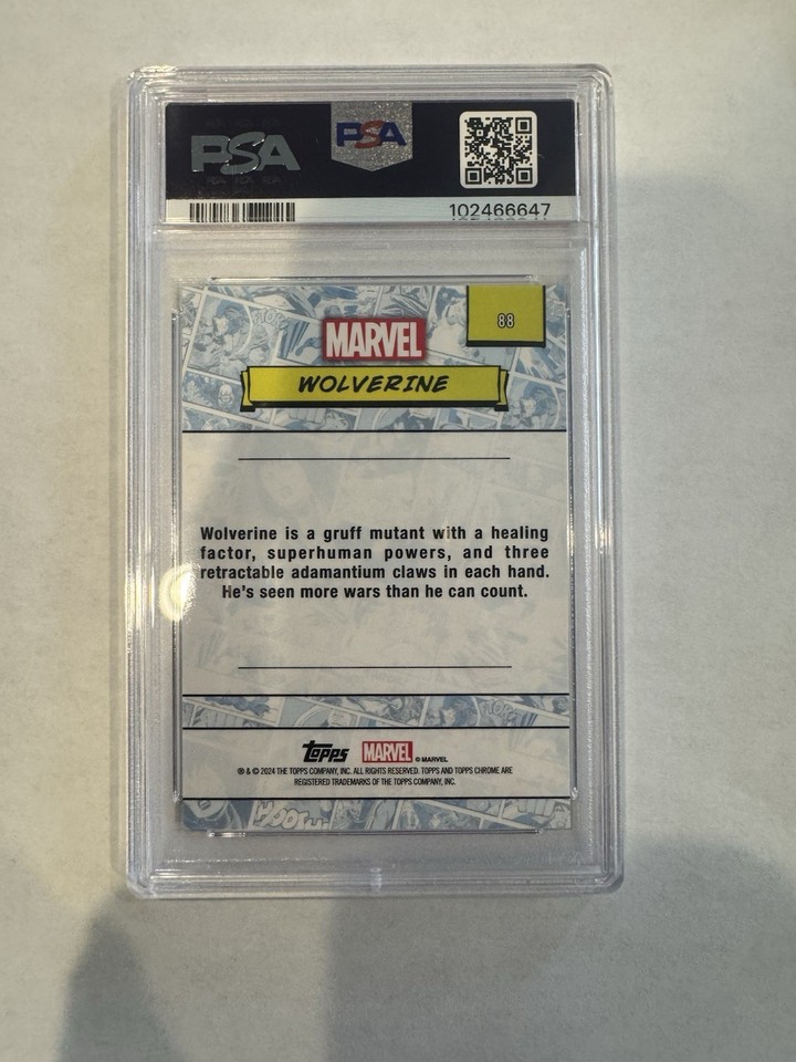 2024 Topps Chrome Marvel Sapphire Wolverine Gold /50 PSA 10 | eBay