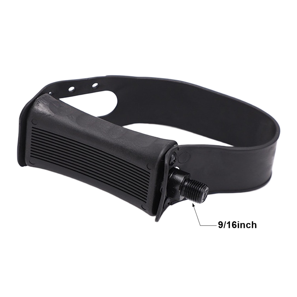 Black Square Foot Pedal Pair for EFor Xercise Bike Plastic 1/2 9/16 Fit ...