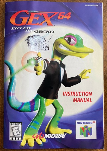 Gex 64 Nintendo 64 N64 Game Manual | eBay