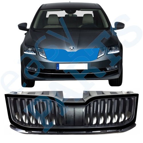 Für Skoda Octavia 3 FL 2017-2020 Vorne Kühlergrill Grill Schwarz ...
