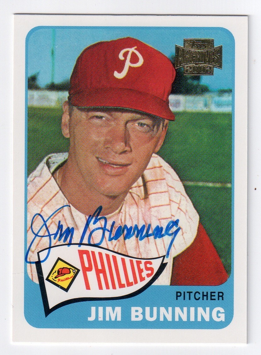 Jim Bunning Signed 2002 Topps Archives Card #20 HOF Autograph | eBay