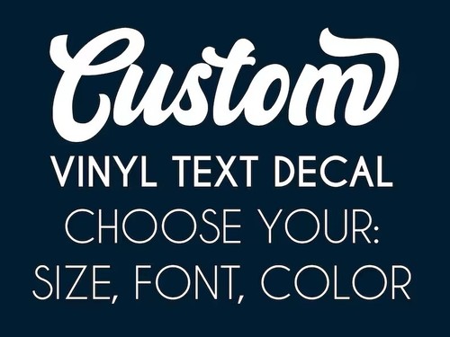 Custom Vinyl Lettering Transfer Decal Sticker Personalized Wall Window ...