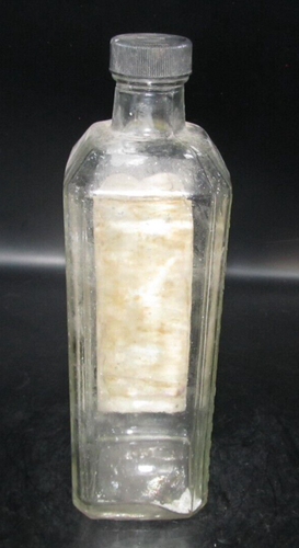 Vintage Dodge Chemical Embossed Glass Permafix Embalming Bottle Paper ...