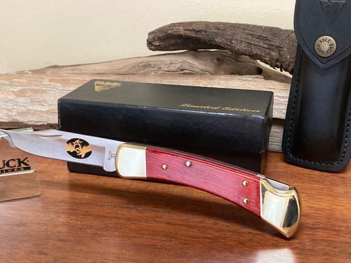 Buck Knife 110 - Vintage Anvil "Battling Bucks" W/ LE Box and Sheath ...
