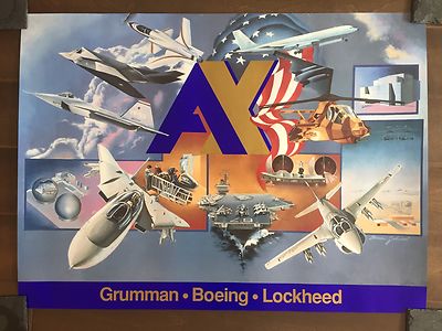Glossy IN COLOR Grumman-Boeing-Lockheed Poster-circa 1990s | eBay