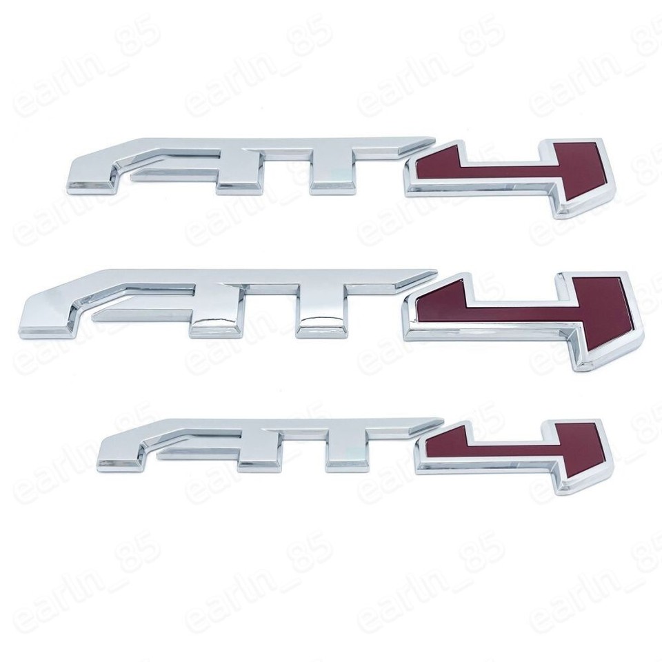 Chrome Red Door Rear AT4 Emblem for GMC Canyon Yukon XL Sierra 1500 ...