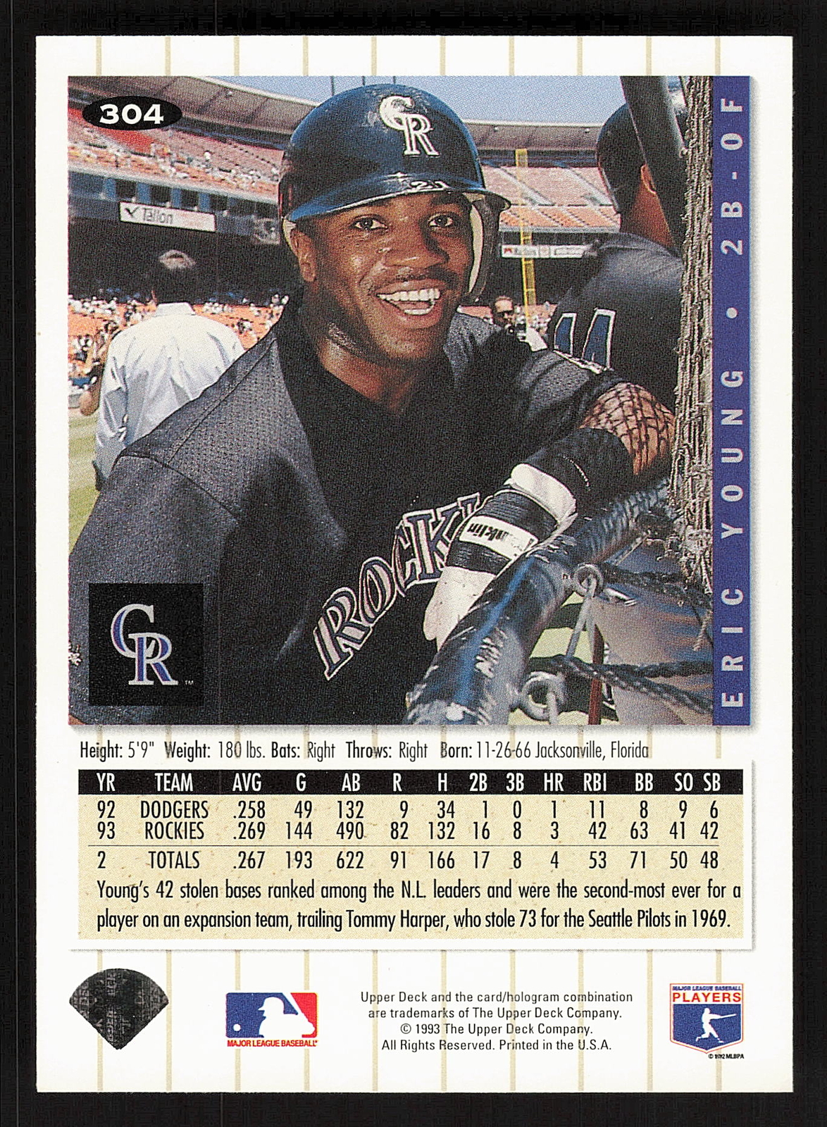 1994 Upper Deck Collector's Choice - #304 Eric Young for sale online | eBay