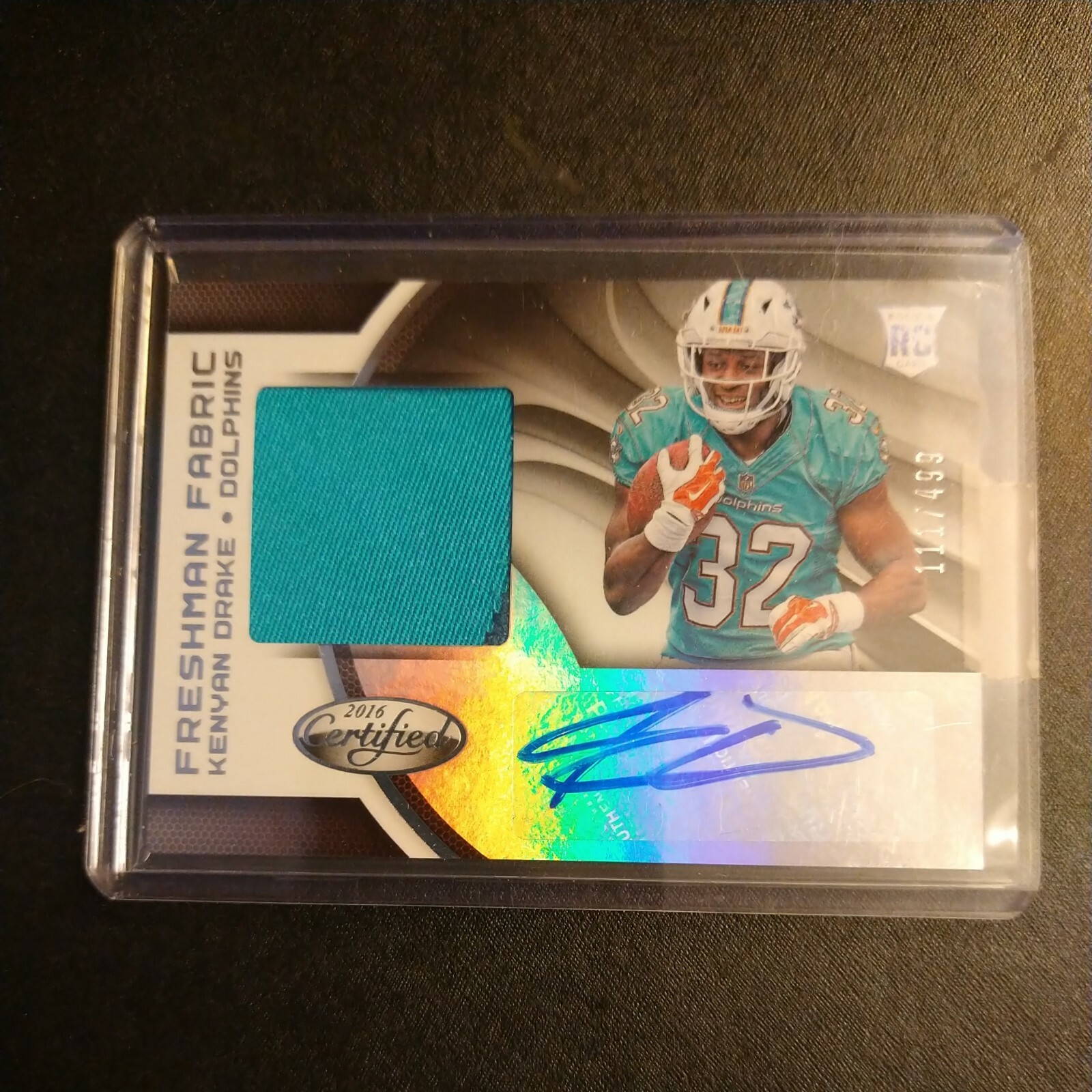 Kenyan Drake Rookie Patch Auto 2016 Panini Certified Autograph Raiders ...