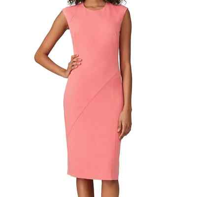 Black Halo Rent the Runway Samoa Pink Sheath Midi Dress Womens Size 8 ...