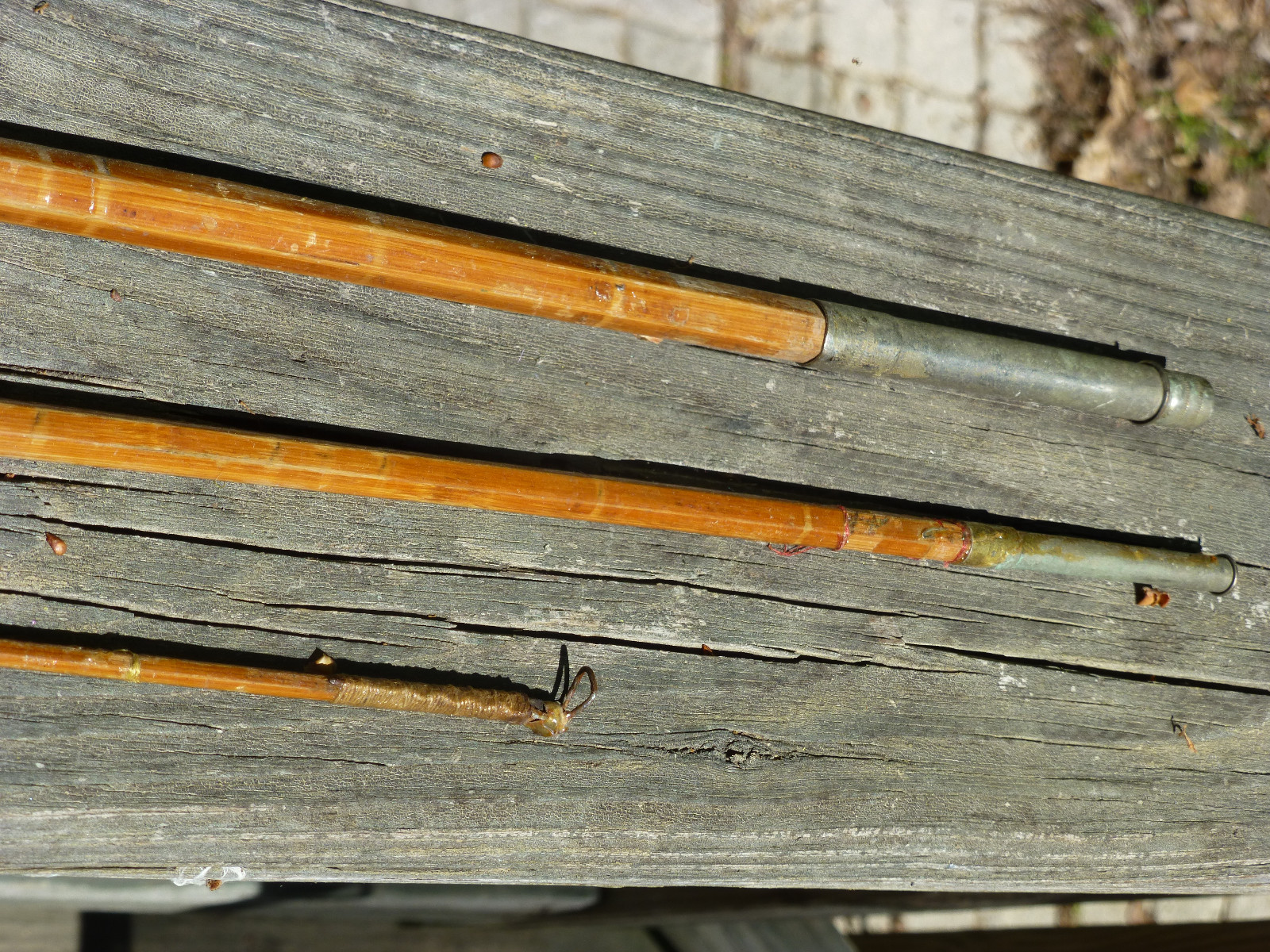 Antique Vintage UTICA Bamboo Fishing Rod 3-piece 94 1/2" Bait Rod ...