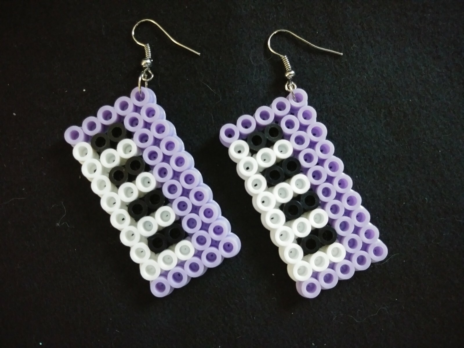 Perler Bead Lavender Keyboard Dangle Earrings | eBay