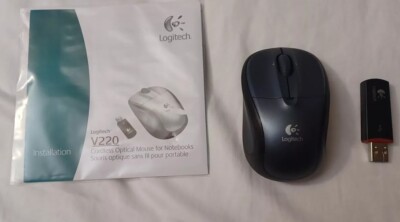Logitech V220 Wireless Optical Mouse With USB receiver. | eBay