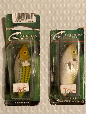 2 Vintage Cotton Cordell Super Spot Fishing Lures | eBay
