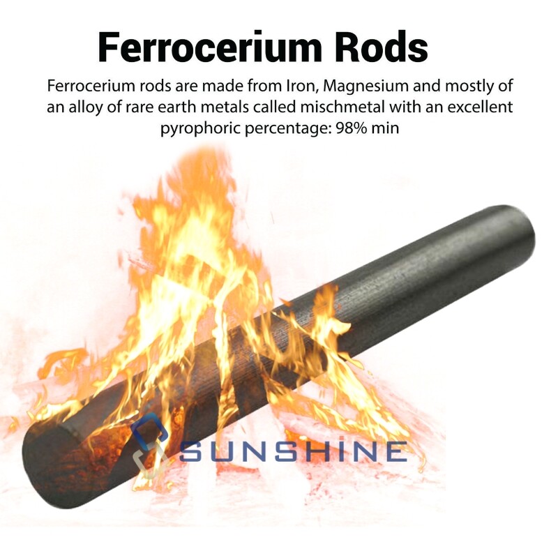Outdoor Ferro Rod Kit - Survival Ferrocerium Flint Fire Starter 1/2"x5 ...