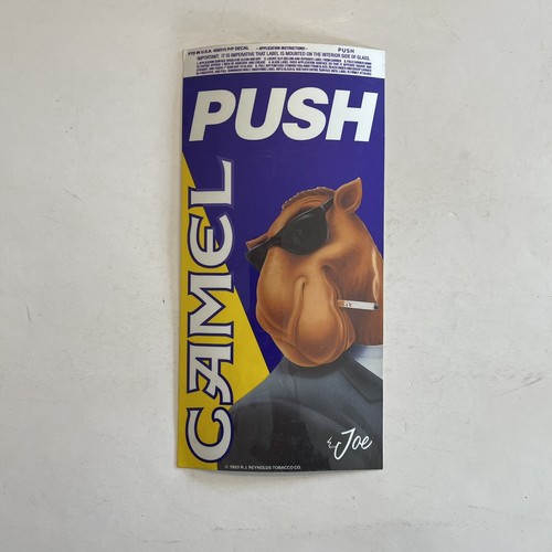 Vintage Smokin Joe Camel promo door sign stickers 1993 e13 | eBay