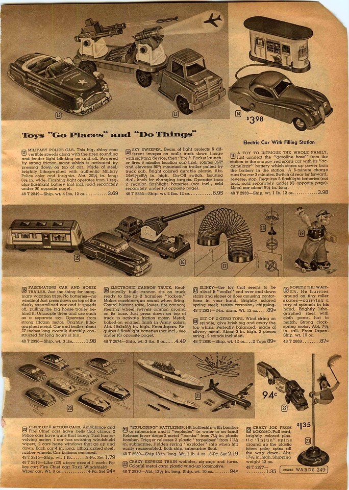 1957 ADVERT Toy Electric Robot with Baby Two Stage Earth Satellite ...