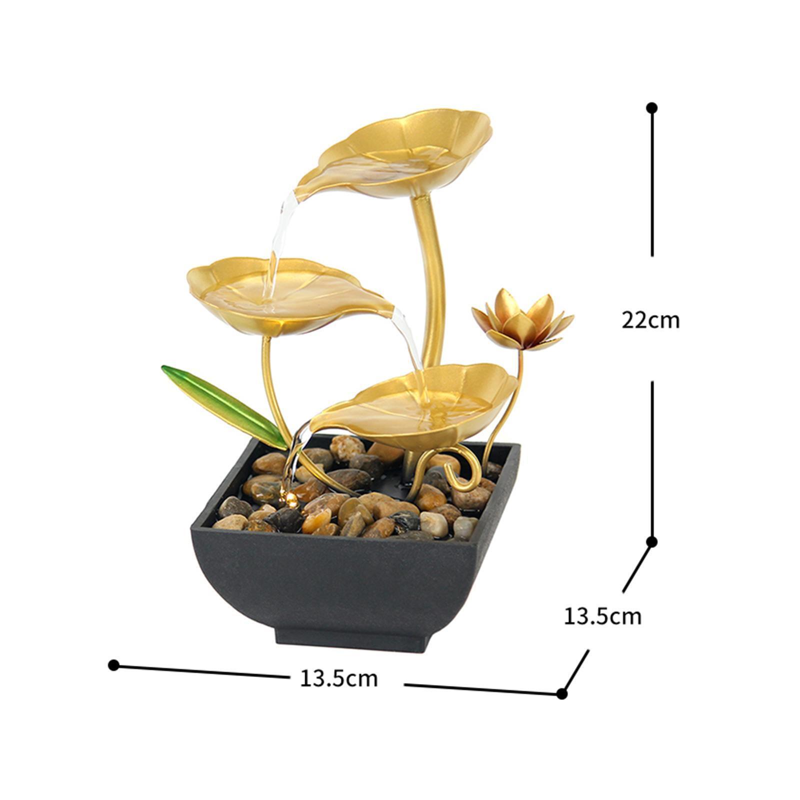 Tabletop Water Fountain 3 Tier Small Desk Waterfall Fountain for Living ...