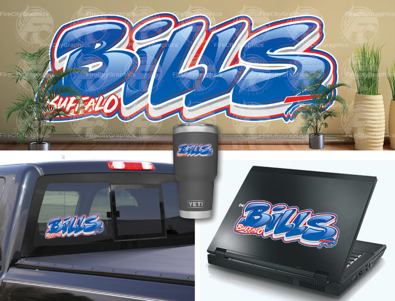 Buffalo Bills Sticker Decal Graffiti Car Truck Window Wall Laptop Phone ...