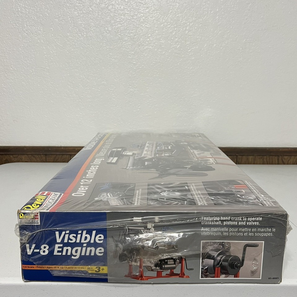 Revell Monogram 85-8883 1:4 Visible V-8 Engine New Sealed 1998 Vintage ...