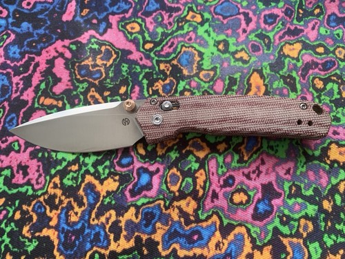 Vosteed Mini Psyop EDC Elmax Blade & Norplex UltreX Micarta Handle ...