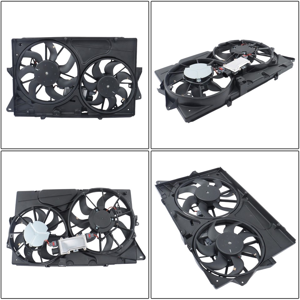 Dual Radiator Fan with Shroud Assembly For Ford Taurus 10-12 Lincoln ...