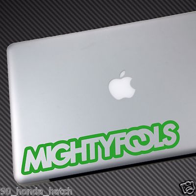 MIGHTYFOOLS VINYL STICKER DECAL shirt hat music laptop car cd ep dj edm ...