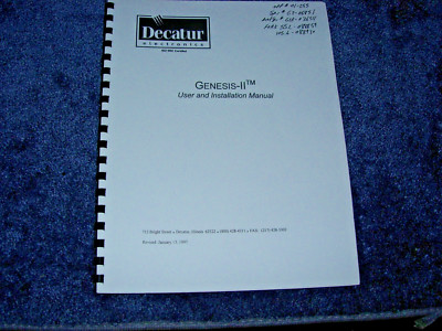 Decatur Genesis II Police Radar Instruction Manual! | eBay
