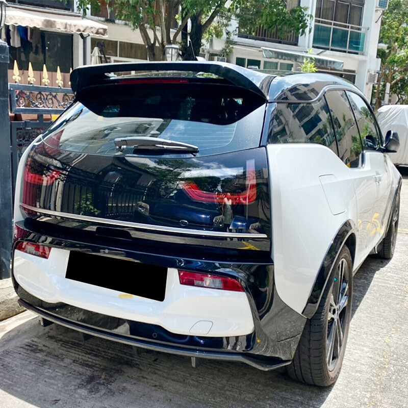 Fit For BMW I3 2014-2020 Rear Roof Spoiler Window Top Wing Trim Carbon ...