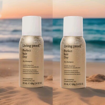 2x Living Proof Perfect Hair Day Clean Dry Shampoo Travel Size 2.4 Oz ...