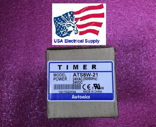 AUTONICS ATS8W-21 Twin Timer, 6-Mode, Multi-Range, 24 VAC/DC, W/Socket ...
