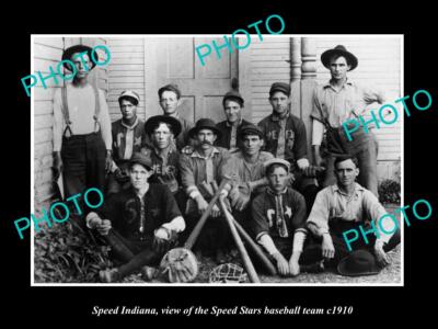 OLD LARGE HISTORIC PHOTO OF SPEED INDIANA THE SPEED STARS BASEBALL TEAM ...