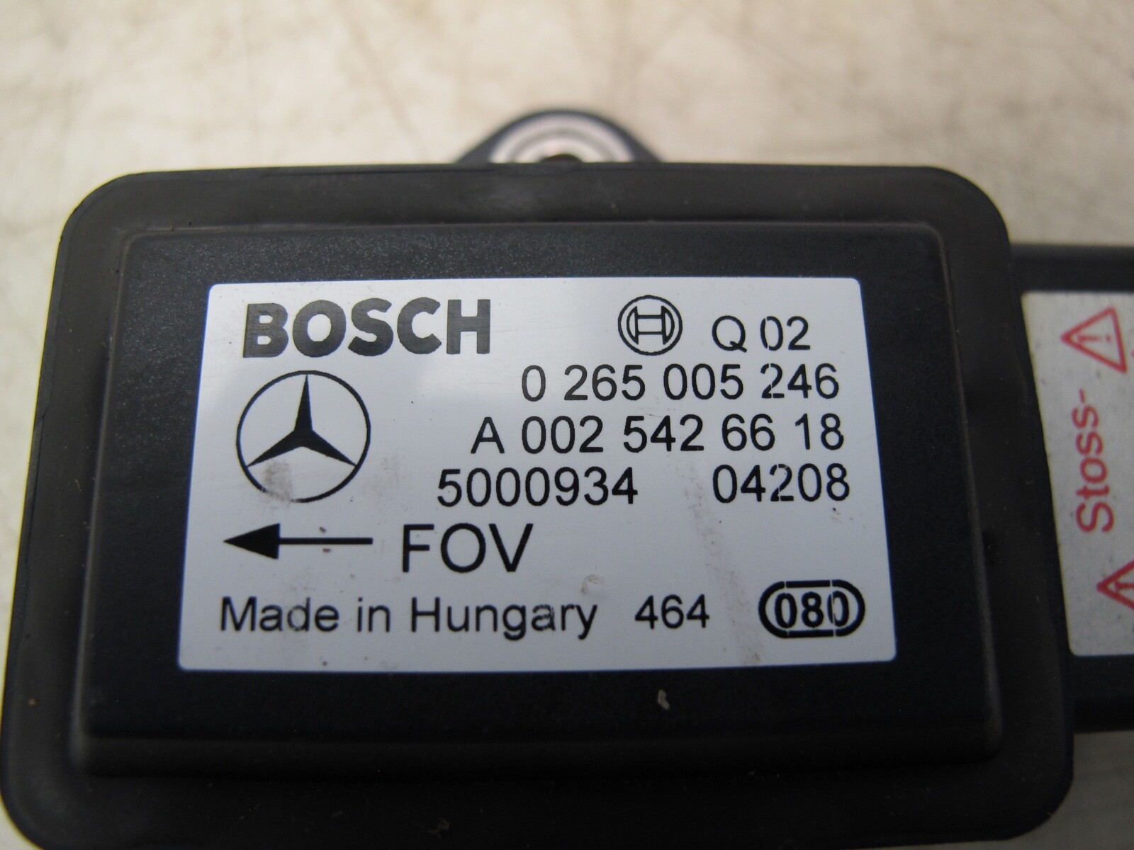 2001-2006 SPRINTER Yaw Turn Rate Acceleration Sensor A 002 542 66 18 ...