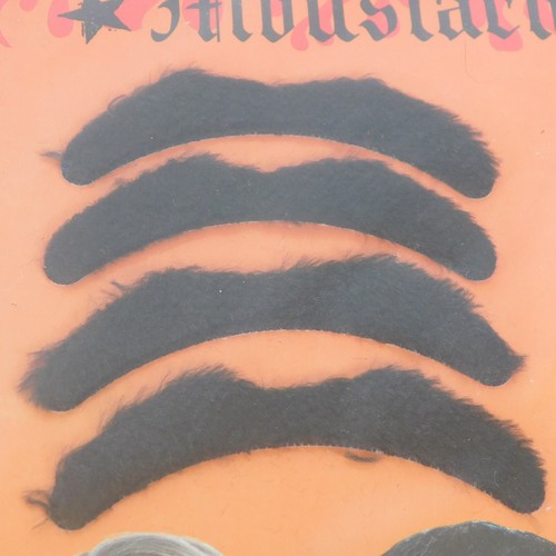 Moustache Kit 10 Piece Self Adhesive Halloween Costume Pretend Play ...