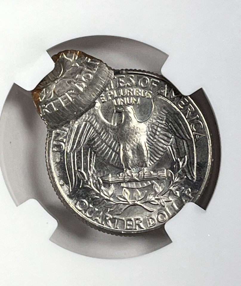 1982-D Washington Quarter NGC MINT ERROR MS64 Double Struck 2nd Strike ...