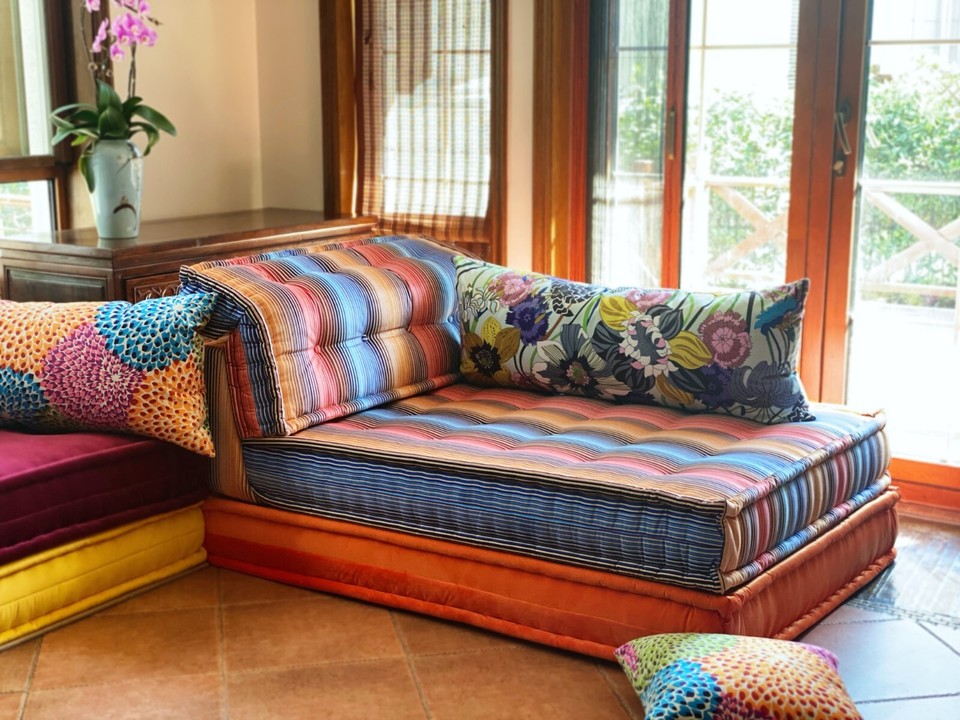 Boho Moroccan Modular Sectional Mah Jong Sofa Couch - Custom Lounge ...