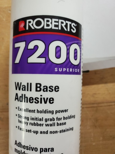 Roberts 7200 Superior Grade Wall Base Adhesive Caulking Tube 887ml ...