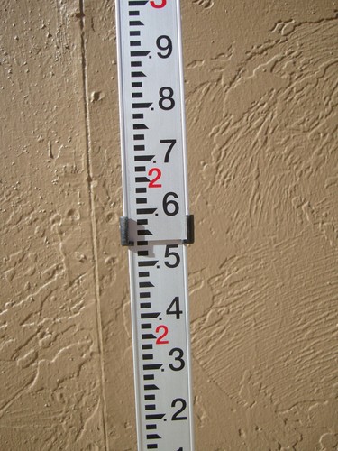 8ft ALUMINUM TELESCOPING SURVEY SURVEYING LEVEL GRADE ROD 1/10" tenth's ...