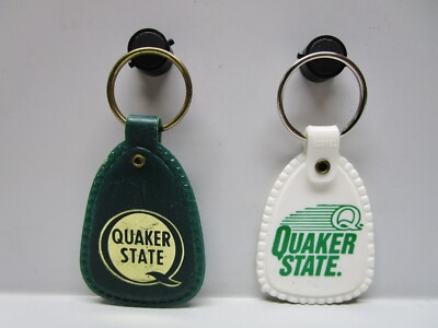 Vintage - Two Vinyl QUAKER STATE Advertising Keychains | eBay