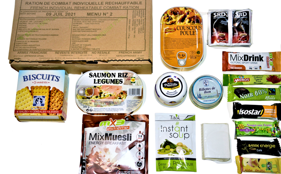 French RCIR 24 Hour Ration Pack Camping Meal - Various Menus- 2026 BBE ...