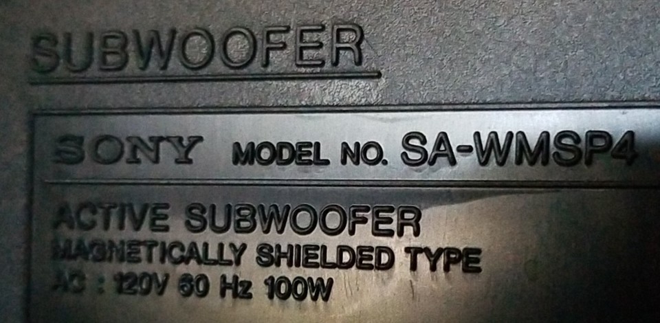 Sony Subwoofer SS-MSP2 | eBay