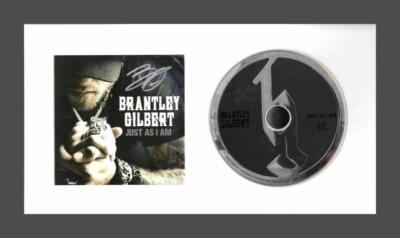 BRANTLEY GILBERT SIGNED AUTOGRAPH JUST AS I AM FRAMED CD DISPLAY -READY ...