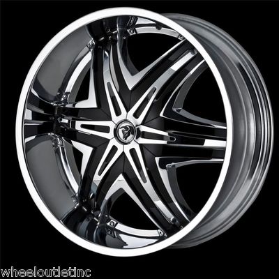 22" Diablo Elite Wheels Rim Tire Fit Trailblazer 300C Dodge Range Rover ...