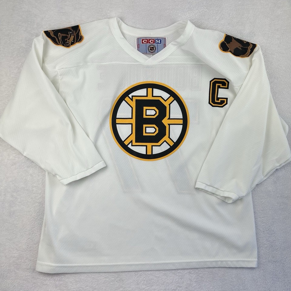 Vintage CCM Boston Bruins Ray Bourque #77 Jersey Men L White Air-Knit ...