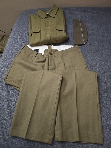 WW2 US Army Enlisted Wool Shirt, Pants, Cap, Best REPO, AT THE FRONT ...