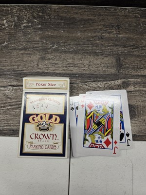 Gold Crown Playing Cards Poker Size New Open Box | eBay
