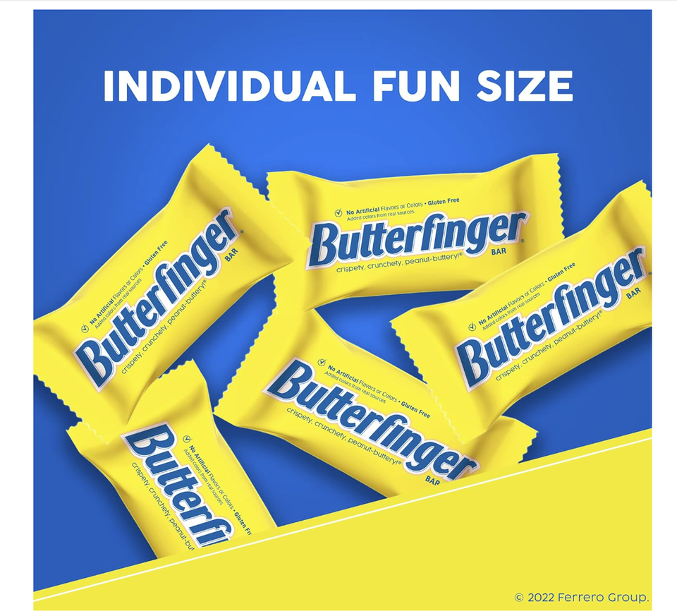 Butterfinger, Chocolatey, Peanut-Buttery, Fun Size Candy Bars,10.2 oz ...