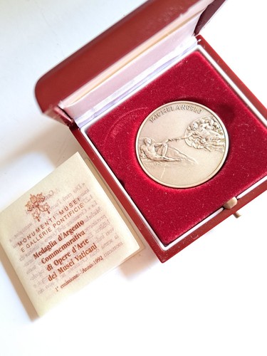 92 Vatican Museum Sterling Silver Creation Of Adam Coin Art Medal ...